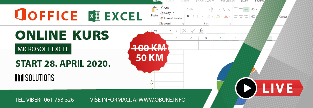 ONLINE KURS MS EXCEL – 50% POPUST – CENTAR PRAKTIČNIH VJEŠTINA